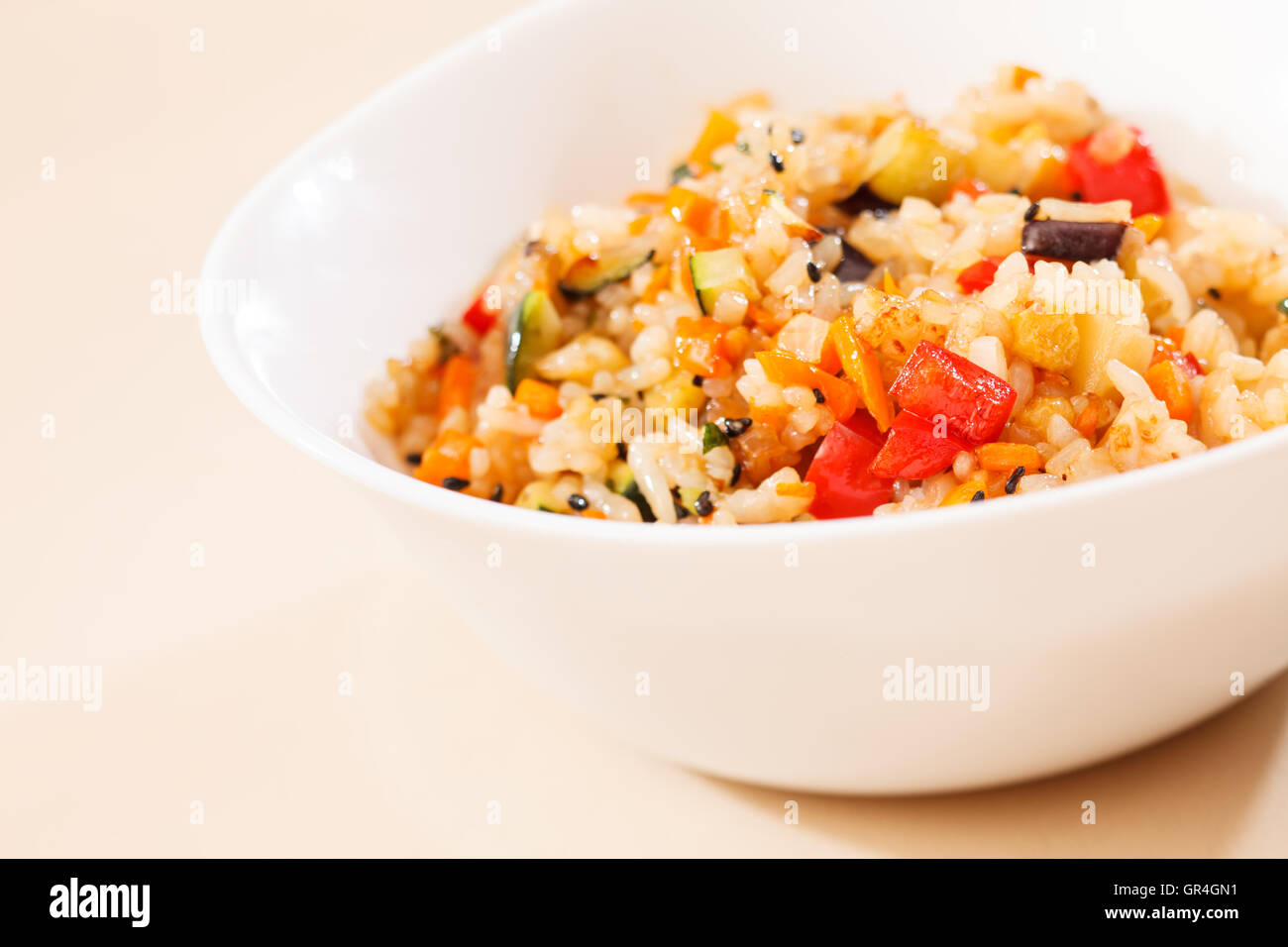 rice with vegetables Stock Photo - Alamy