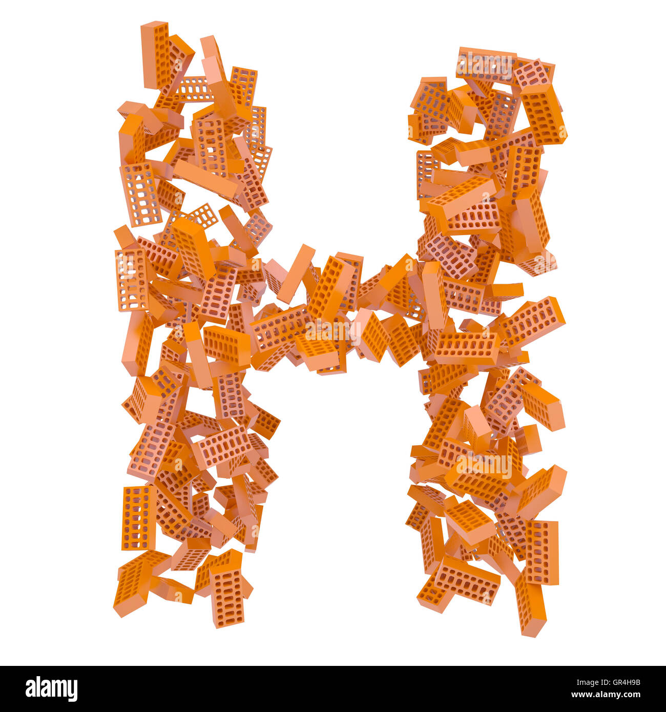 The letter H is made up of bricks Stock Photo - Alamy