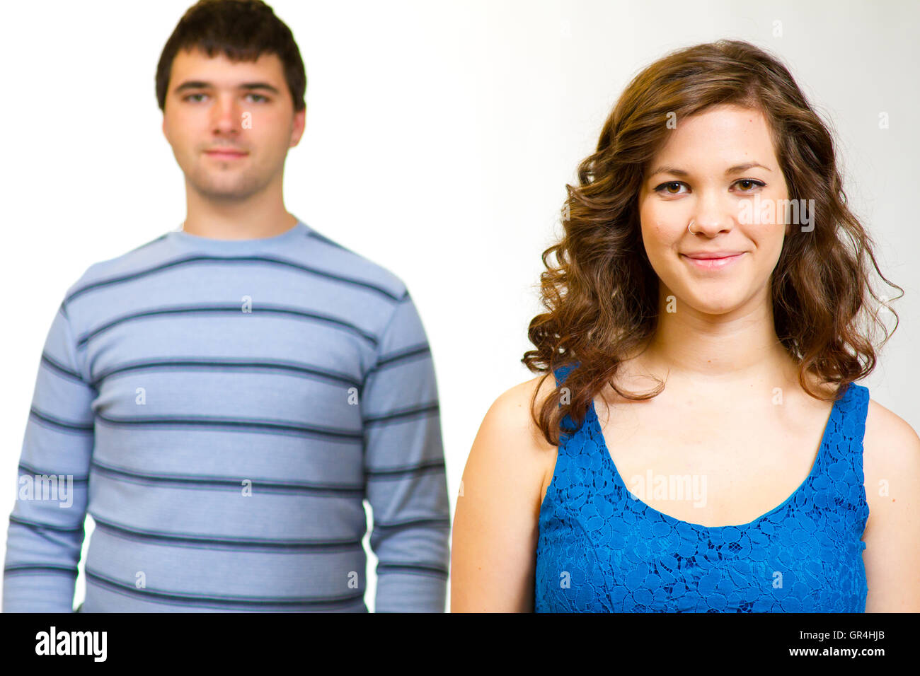 Attractive Couple Isolated Stock Photo - Alamy