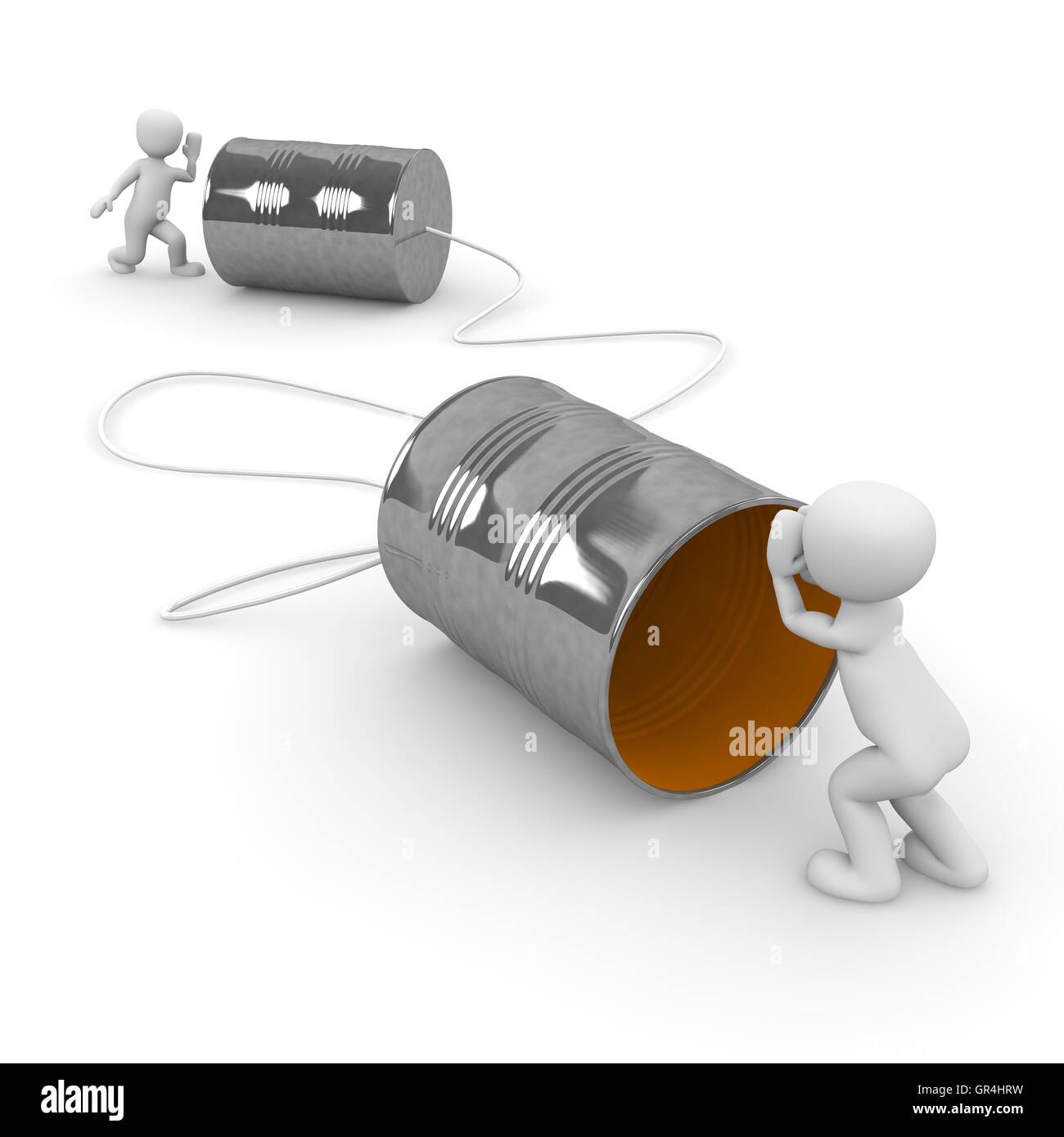 Tin Can Phone Stock Photo - Alamy