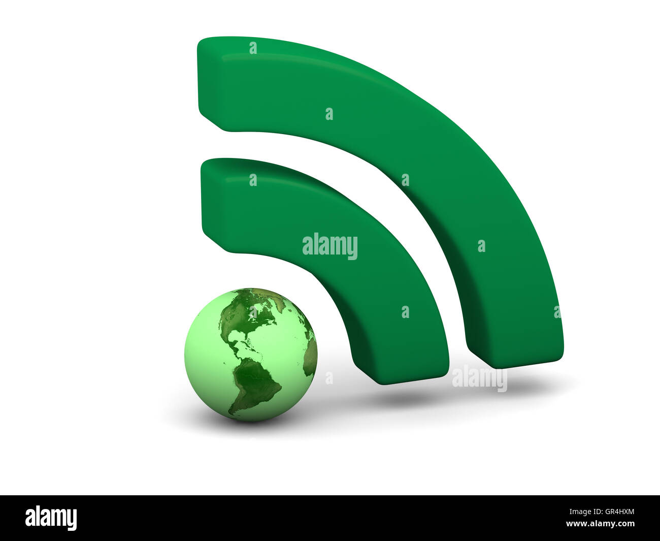 Green WiFi symbol Stock Photo - Alamy