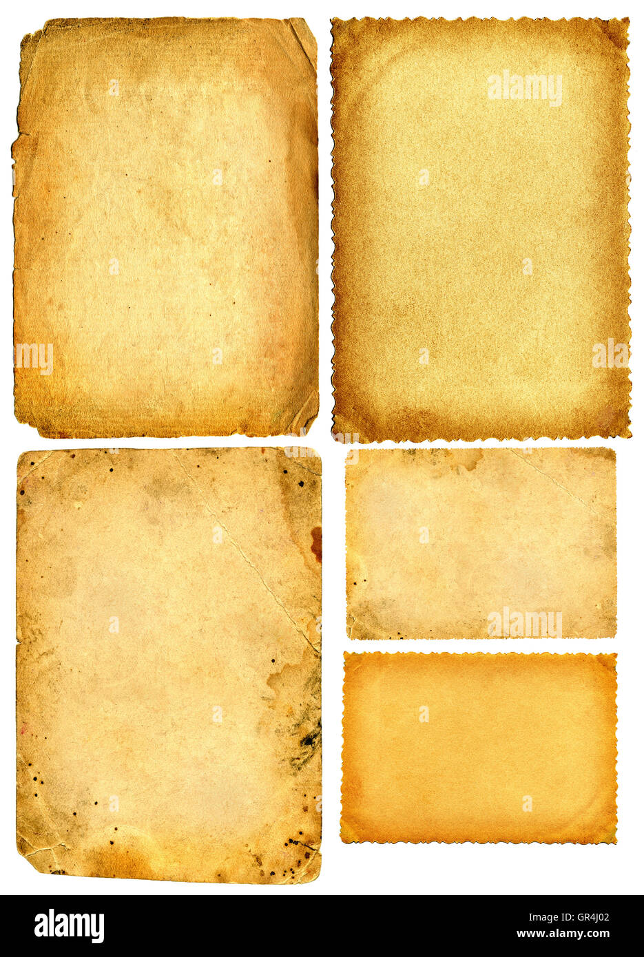 old paper set Stock Photo - Alamy