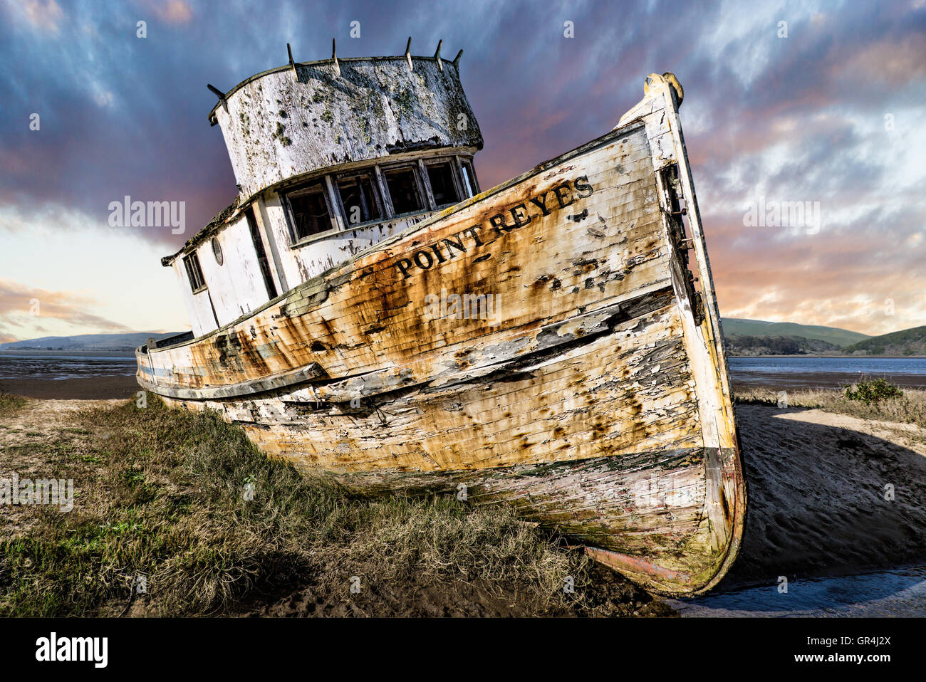 She ran aground years ago Stock Photo - Alamy