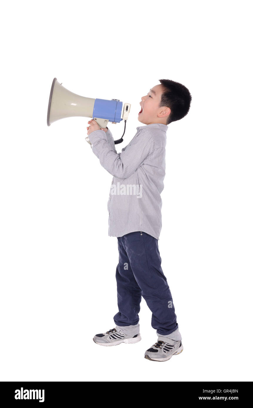 Child megaphone Stock Photo - Alamy