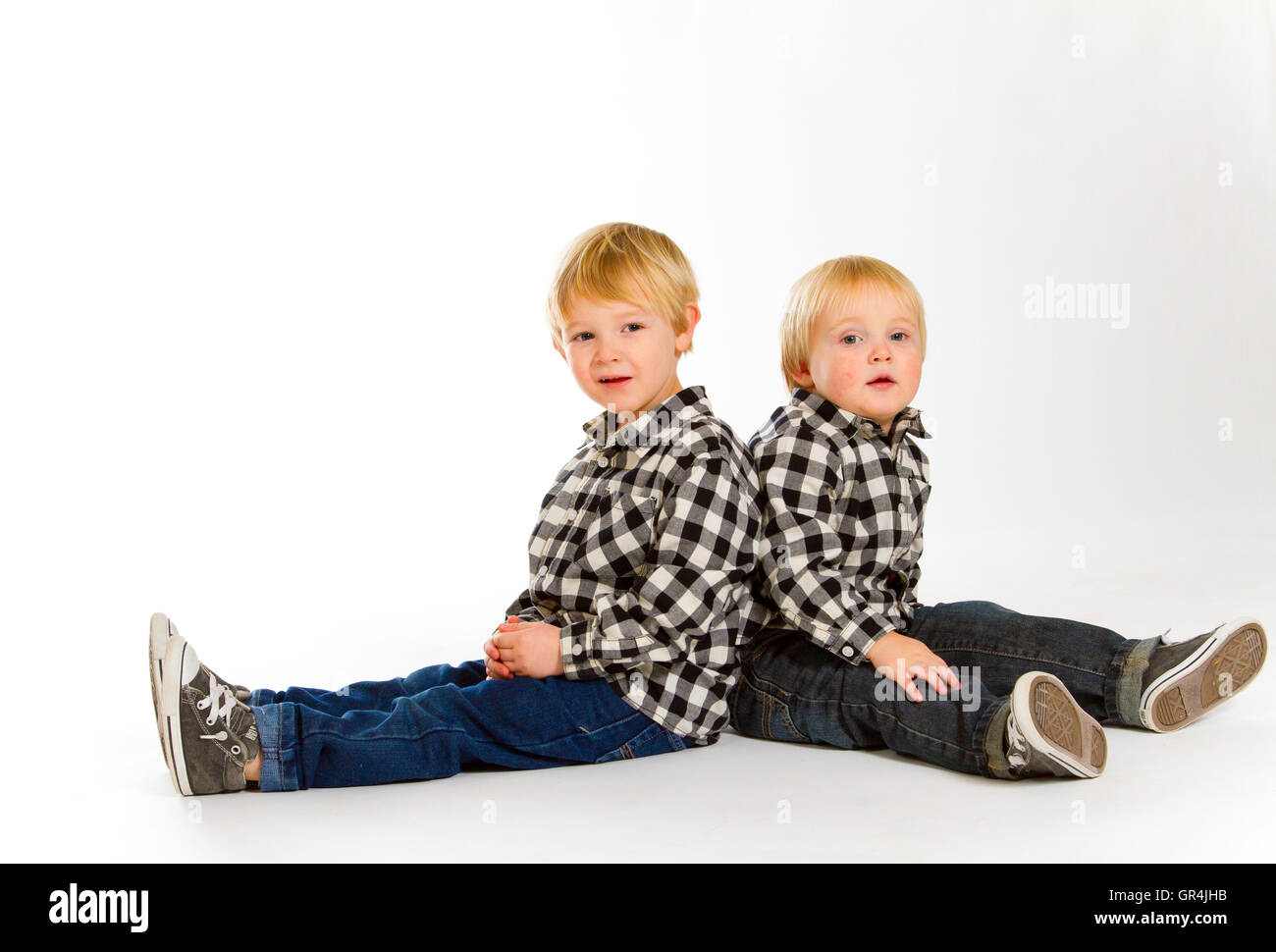 Brothers Together Isolated Stock Photo - Alamy