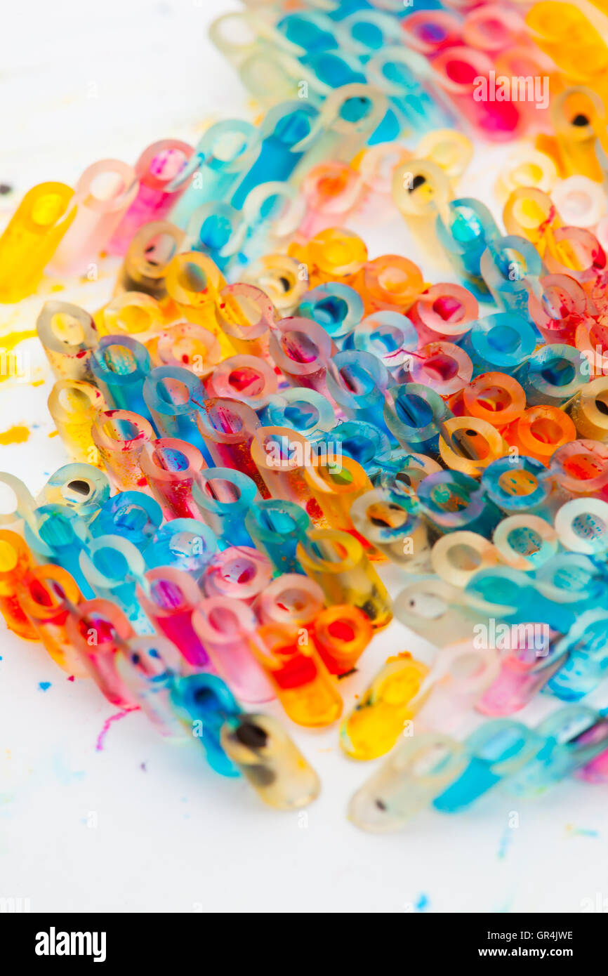 Pink red ink splodge hi-res stock photography and images - Alamy