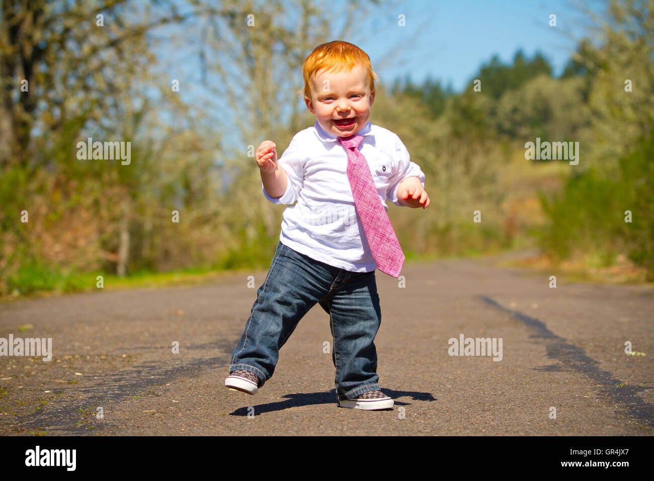 Baby First Steps Stock Photo - Alamy