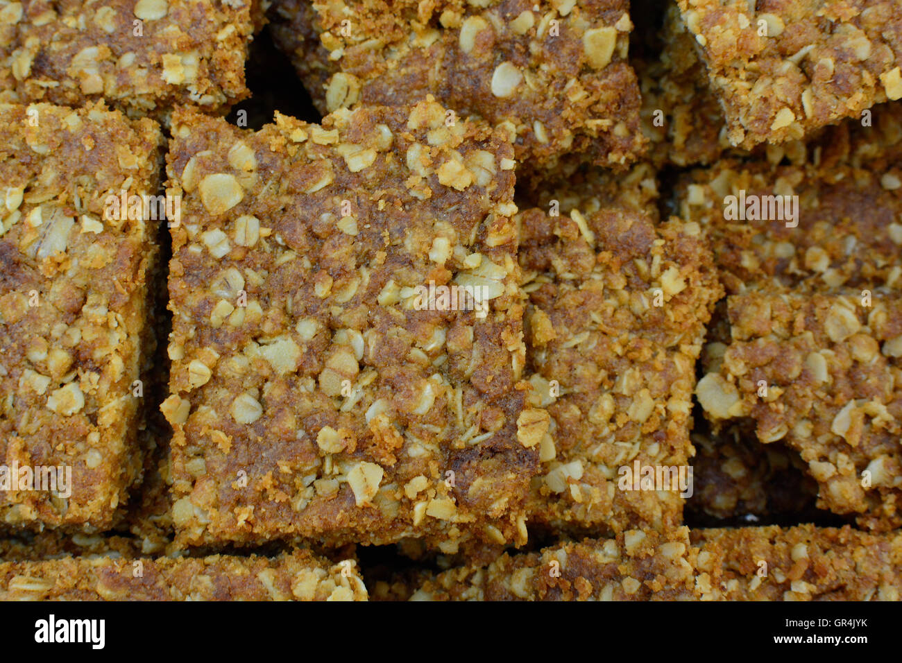 Freshly baked yummy oatmeal crunchy cookies known as crunchies or ...