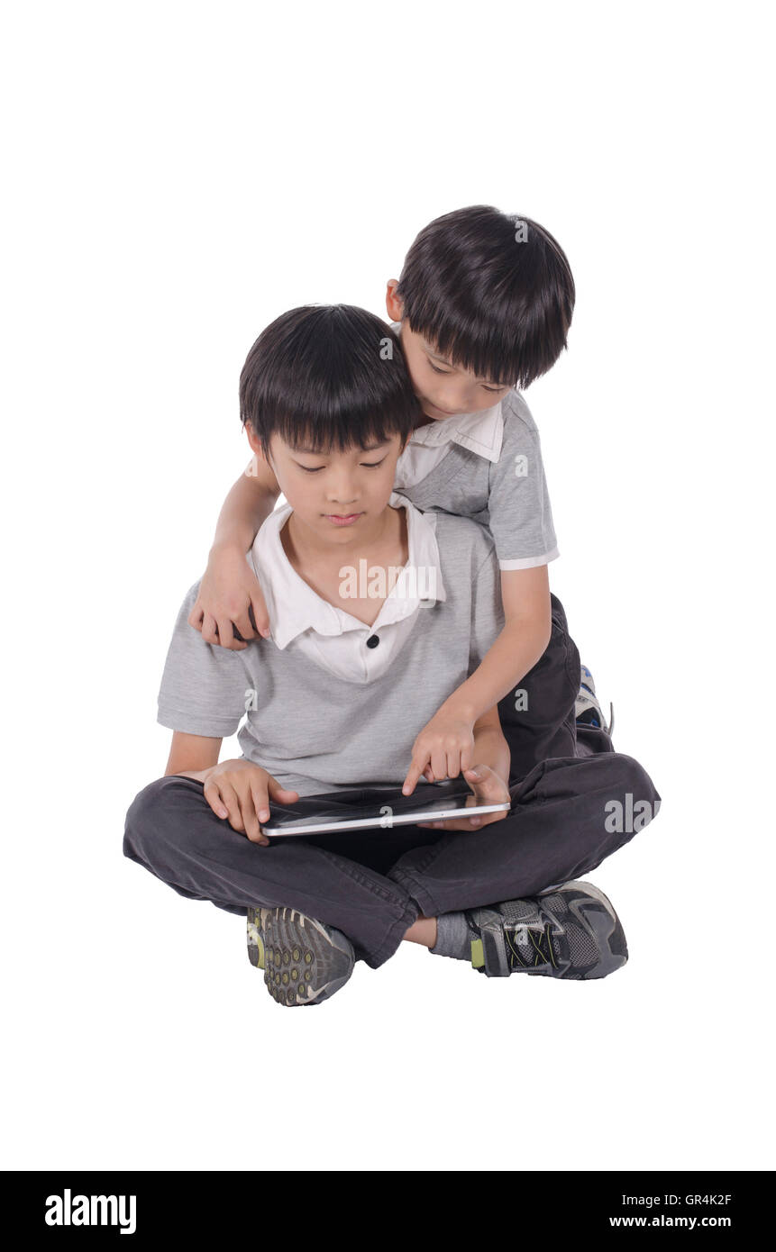 Children using laptop Stock Photo - Alamy