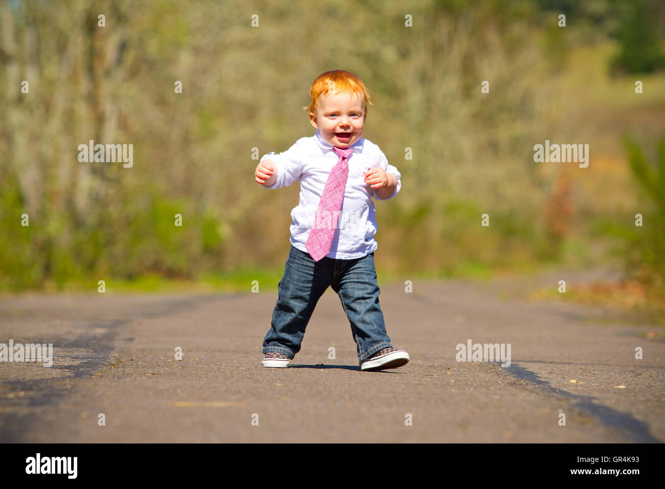 Baby First Steps Stock Photo - Alamy