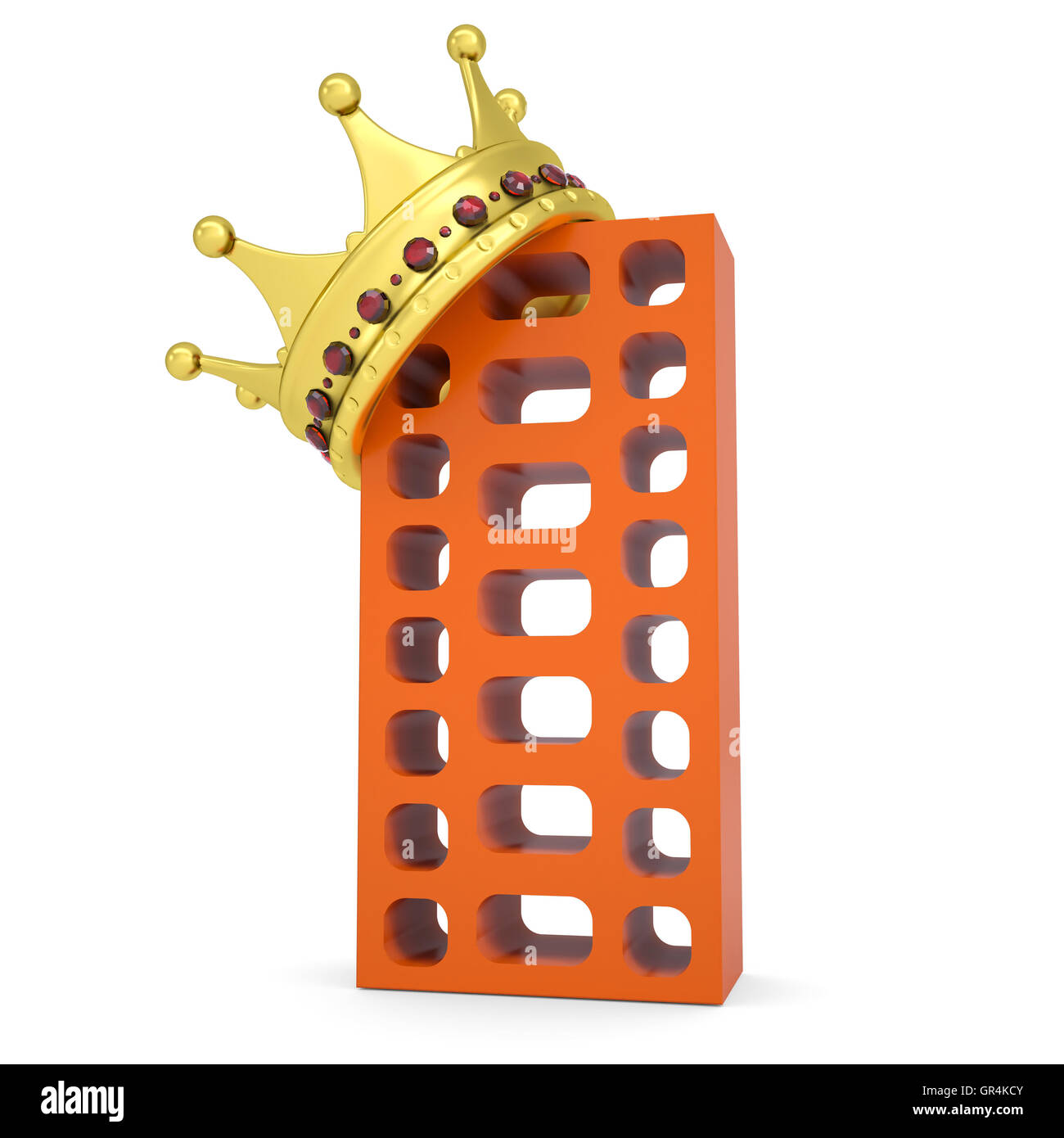 Crown on the brick building Stock Photo - Alamy