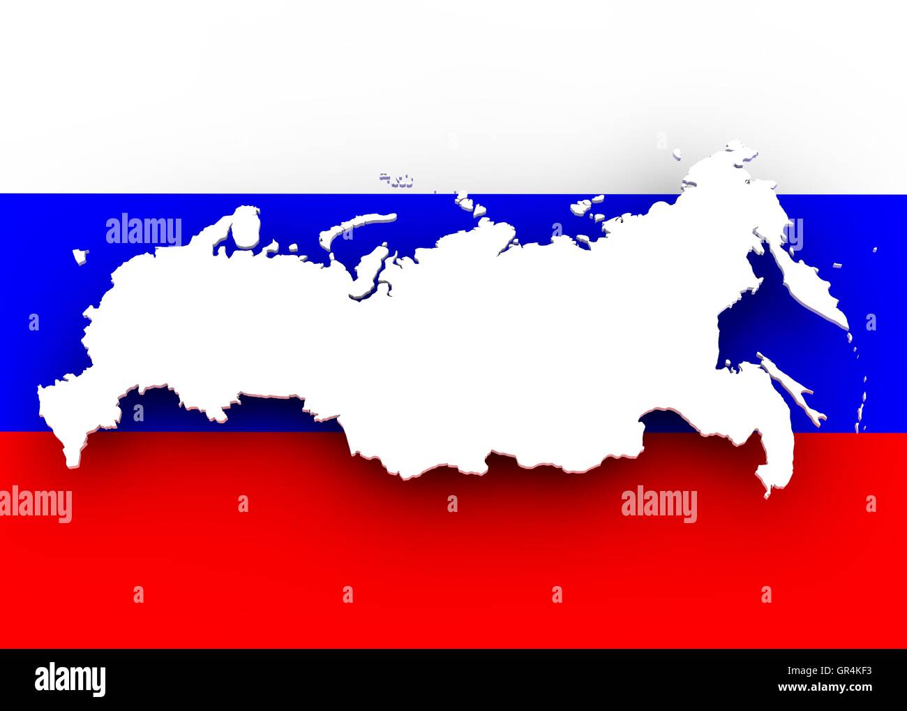 Russia map and flag Stock Photo - Alamy