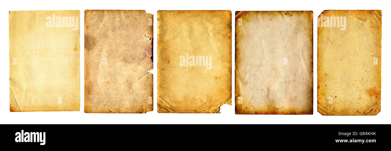 old paper set Stock Photo - Alamy
