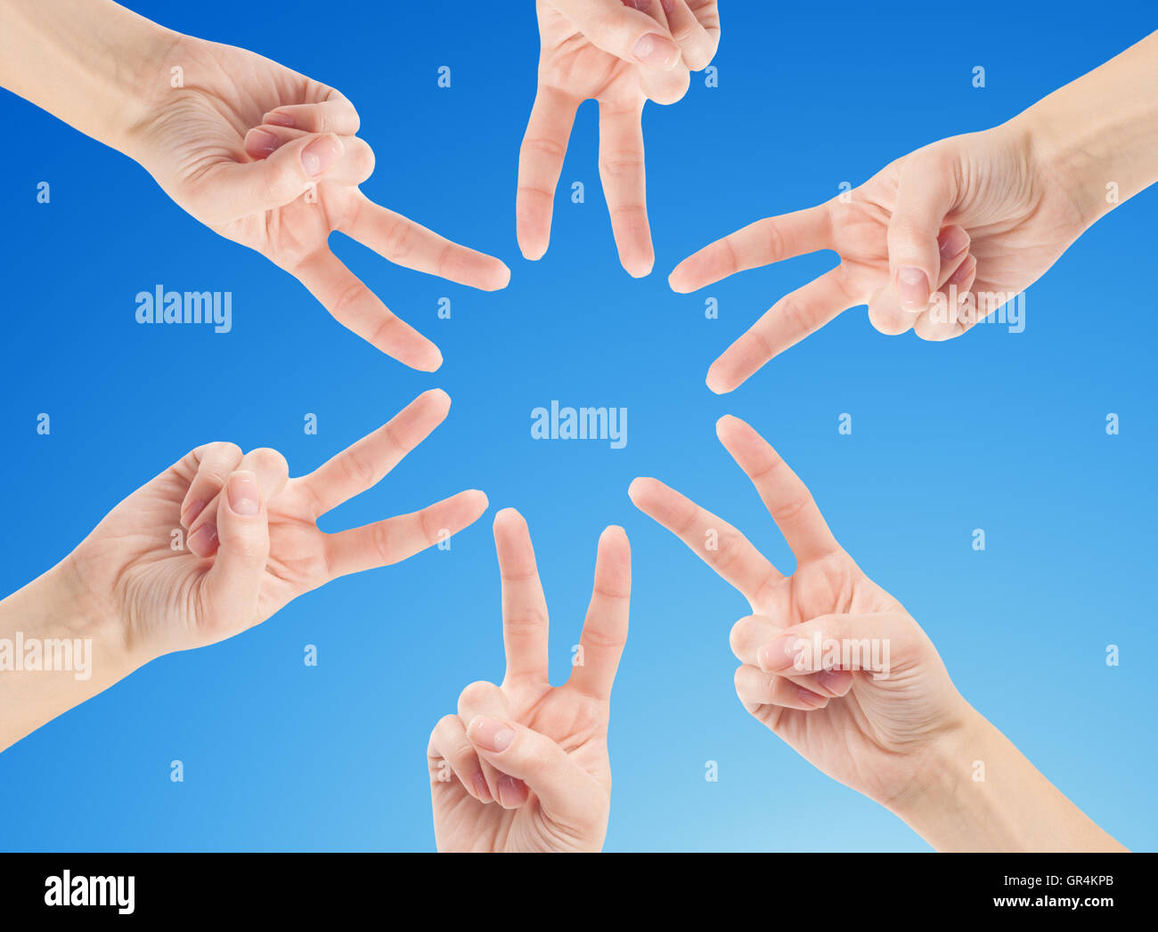 Finger forming star shape hi-res stock photography and images - Alamy