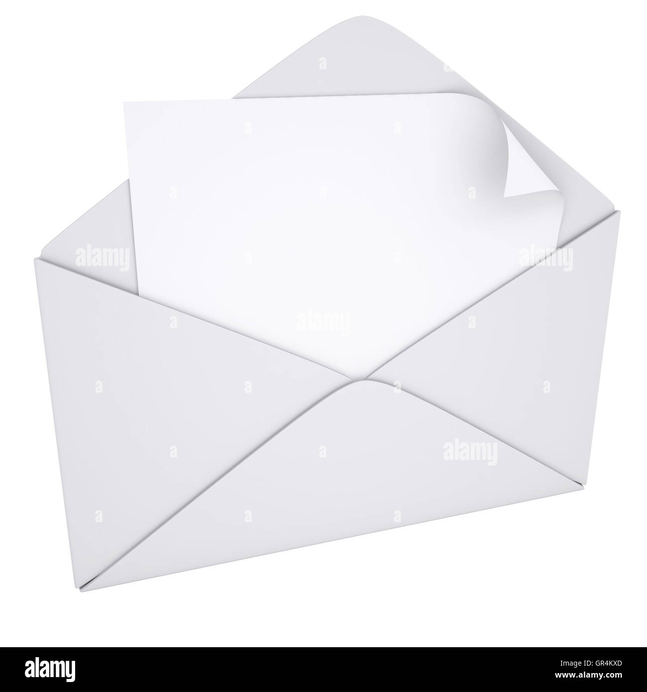 Sheet of paper in an envelope Stock Photo - Alamy