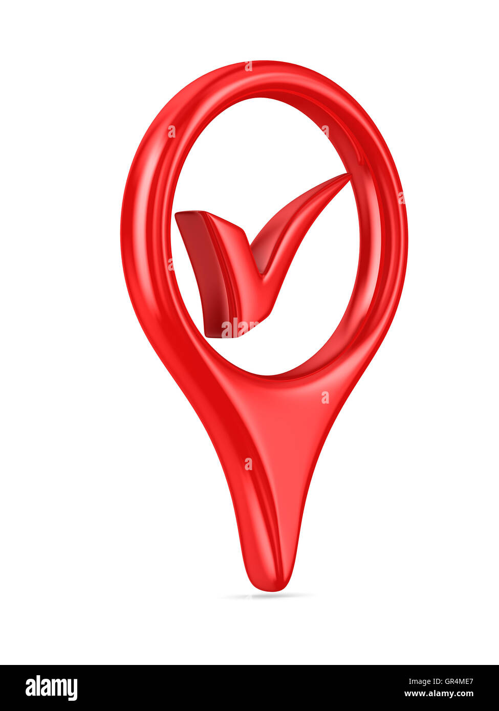 Symbol ok on white background. Isolated 3D image Stock Photo - Alamy