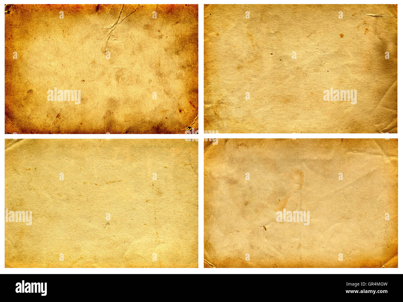 old paper texture set Stock Photo - Alamy