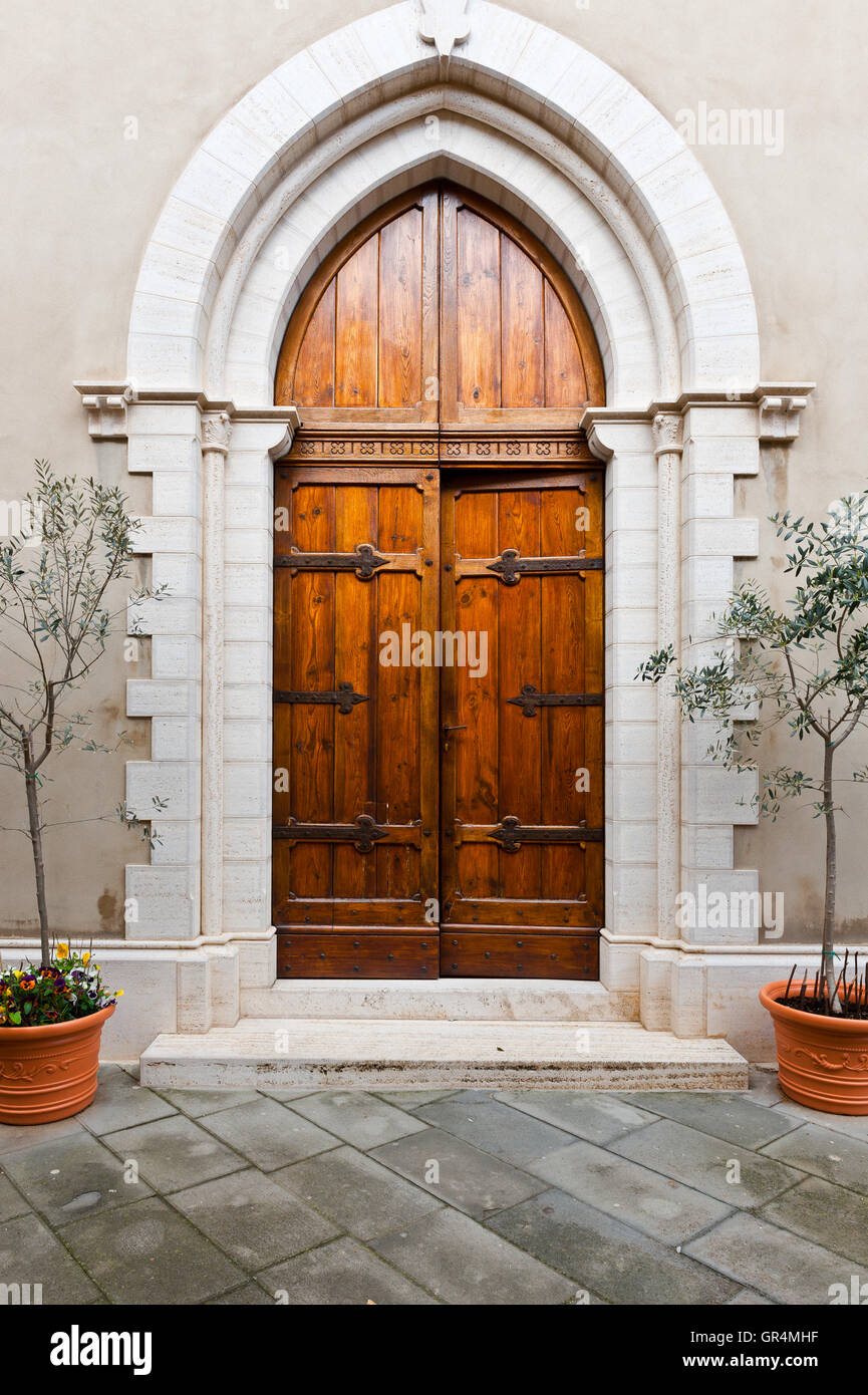 Door and Trees Stock Photo - Alamy
