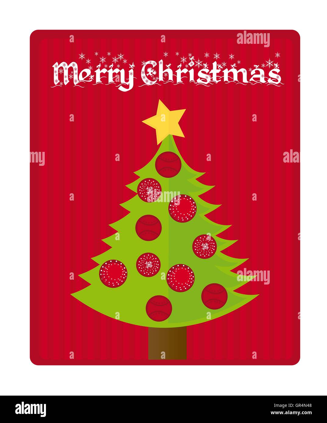 Cartoon evergreen tree colorful Cut Out Stock Images & Pictures - Alamy