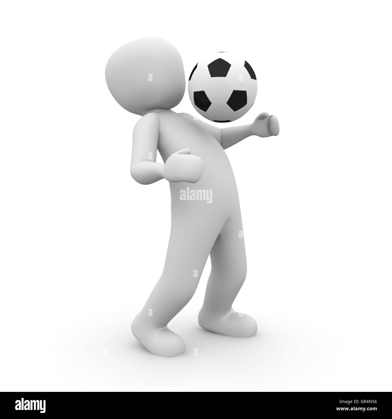 Man hit ball soccer hi-res stock photography and images - Alamy