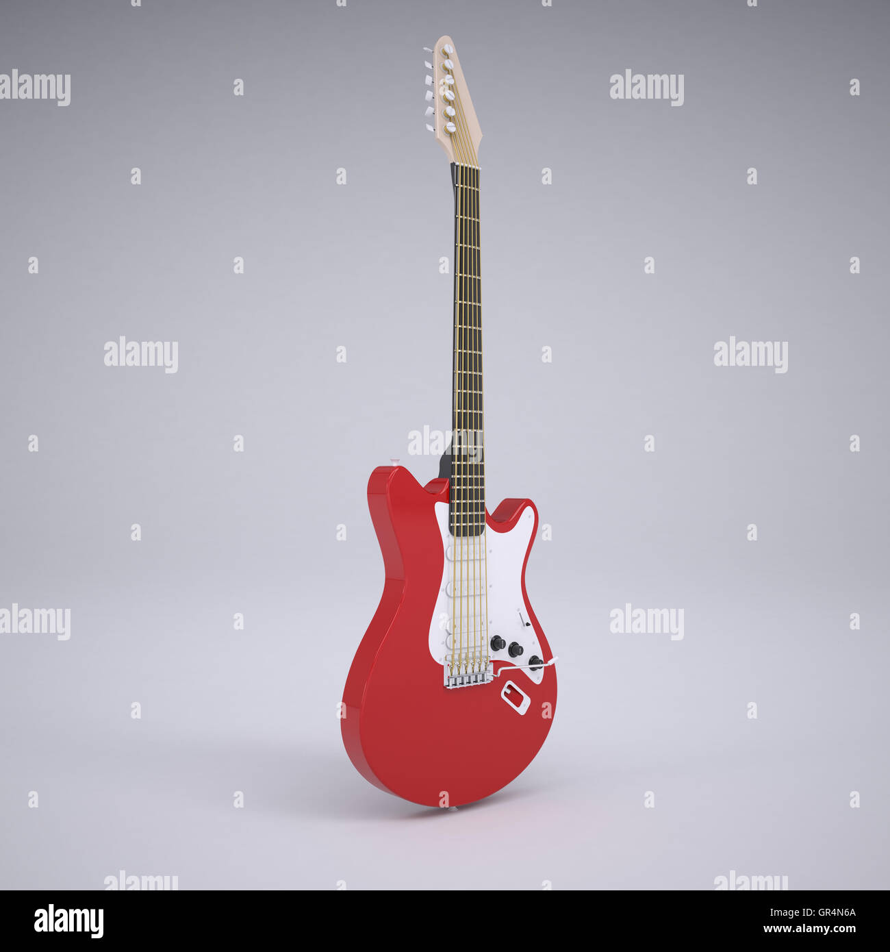 Red electric guitar Stock Photo - Alamy