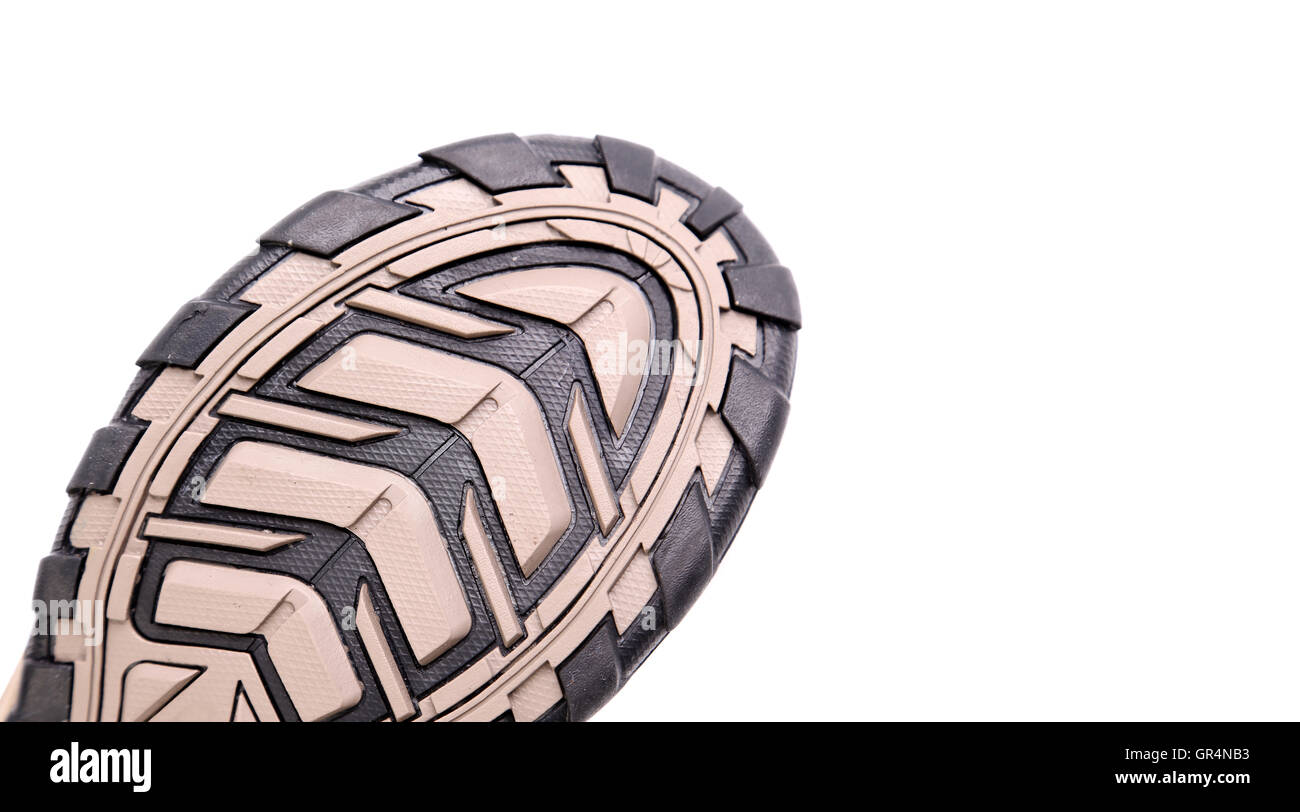 Boot sole on a white background Stock Photo - Alamy