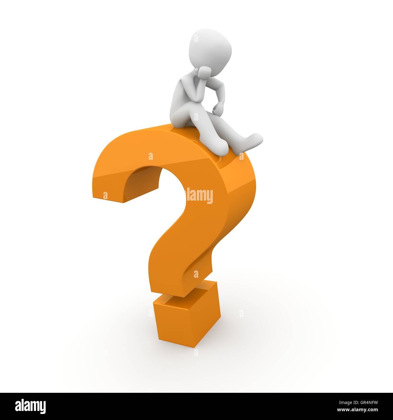 Person question mark shadow hi-res stock photography and images - Alamy