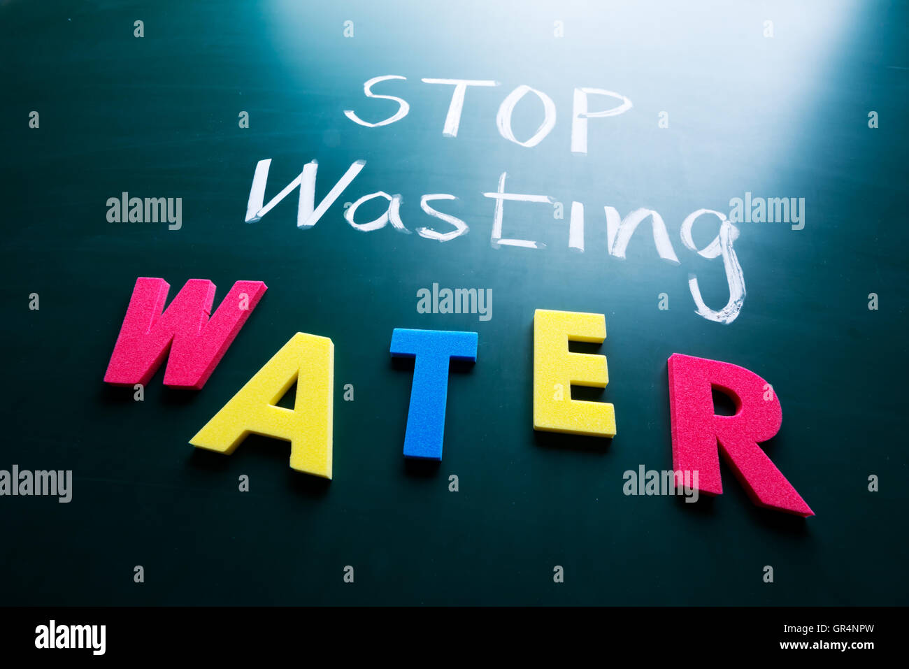 Stop wasting water concept Stock Photo - Alamy