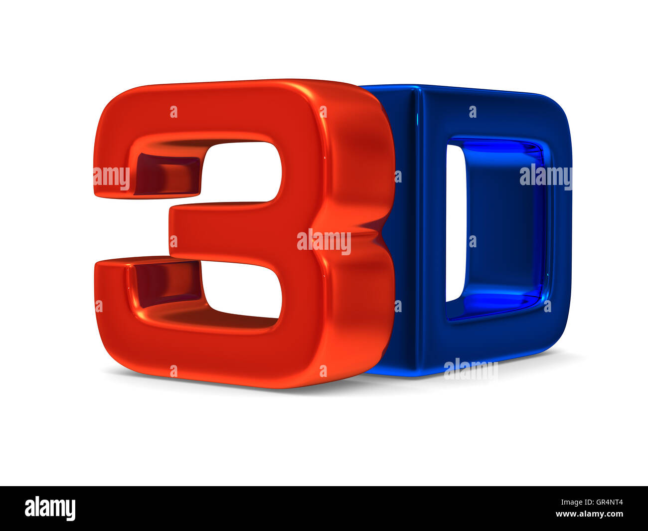 3D symbol on white background. Isolated image Stock Photo - Alamy