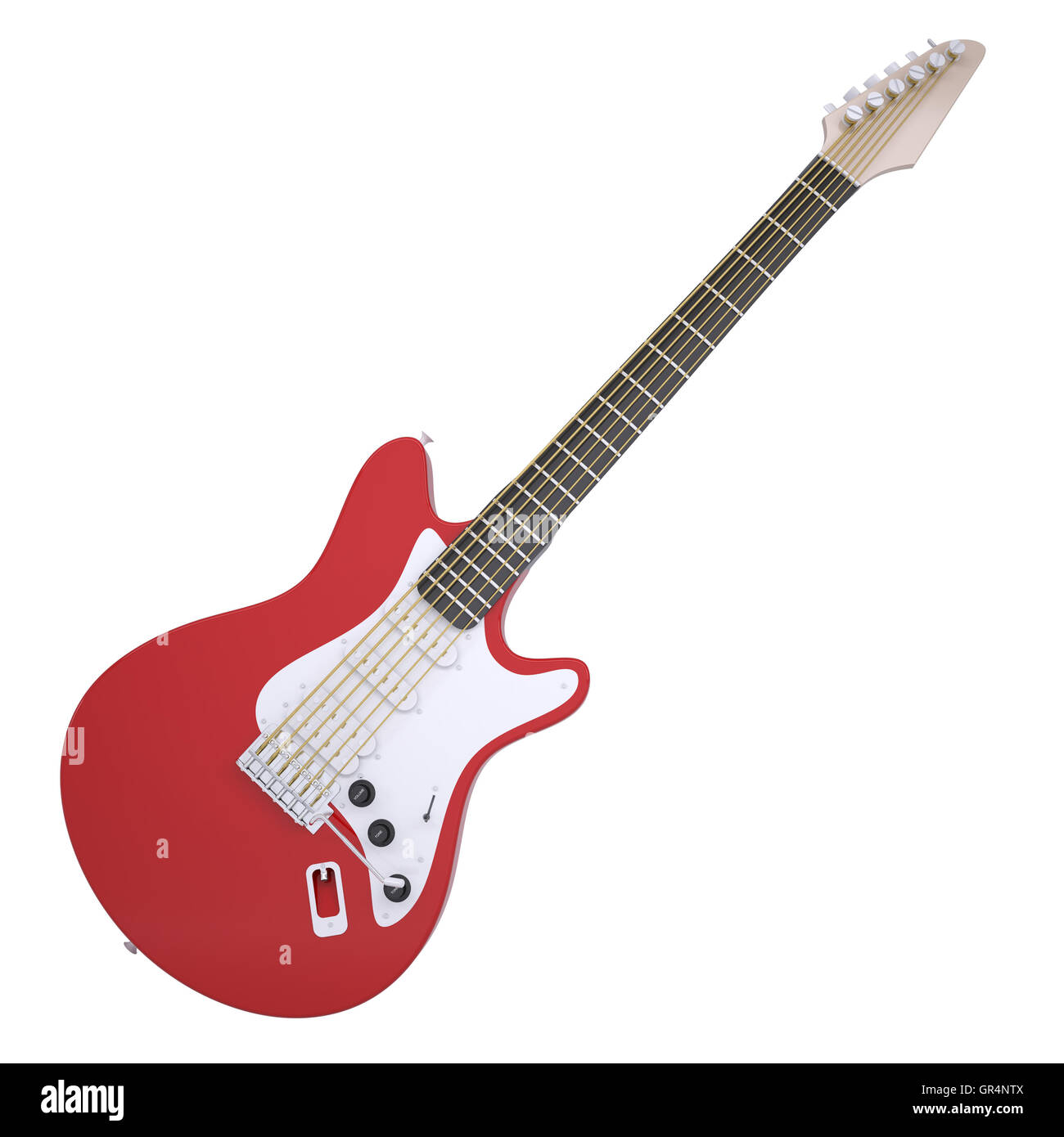 Red electric guitar Stock Photo - Alamy