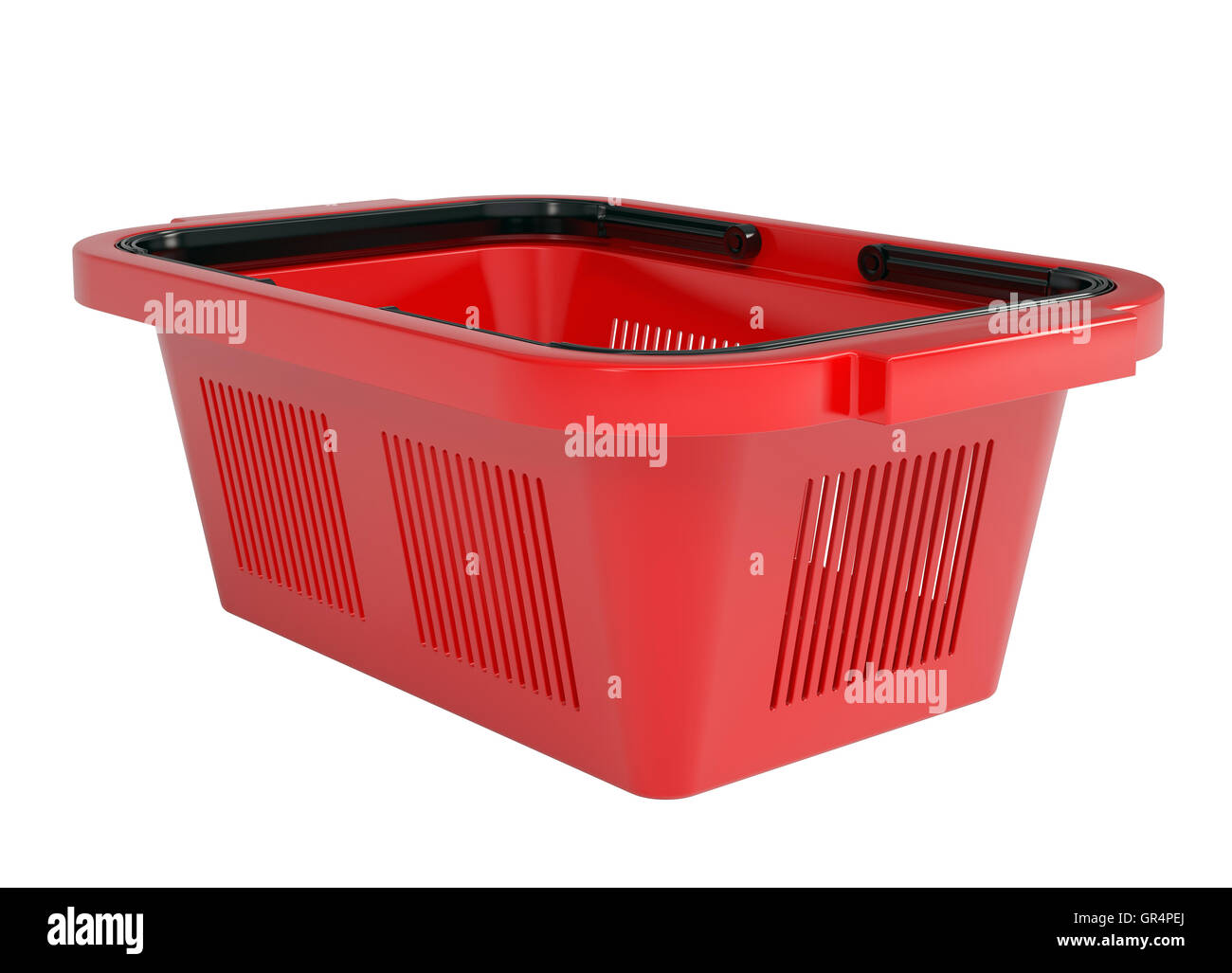 Red shopping basket Stock Photo - Alamy