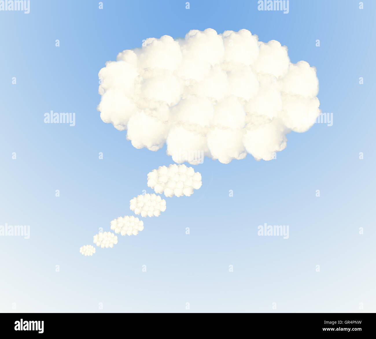 Speech bubble clouds Stock Photo - Alamy