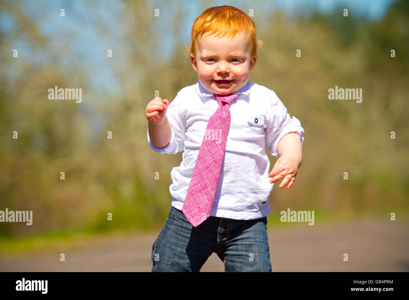 Baby First Steps Stock Photo - Alamy