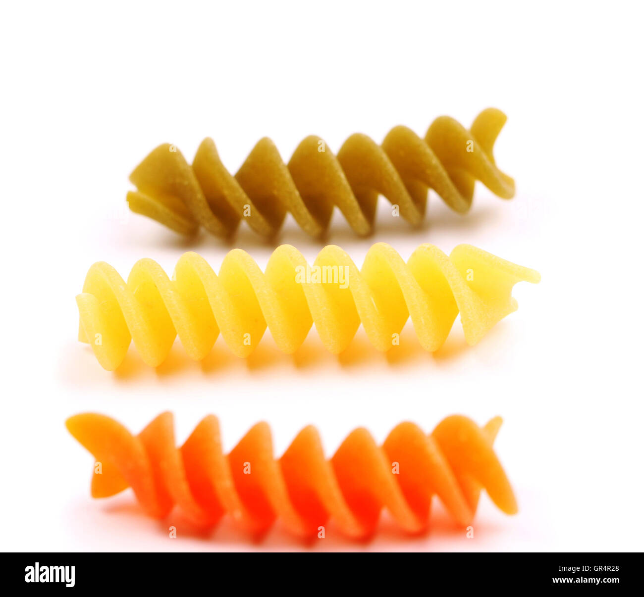Close-up pasta eliche tricolori Stock Photo - Alamy