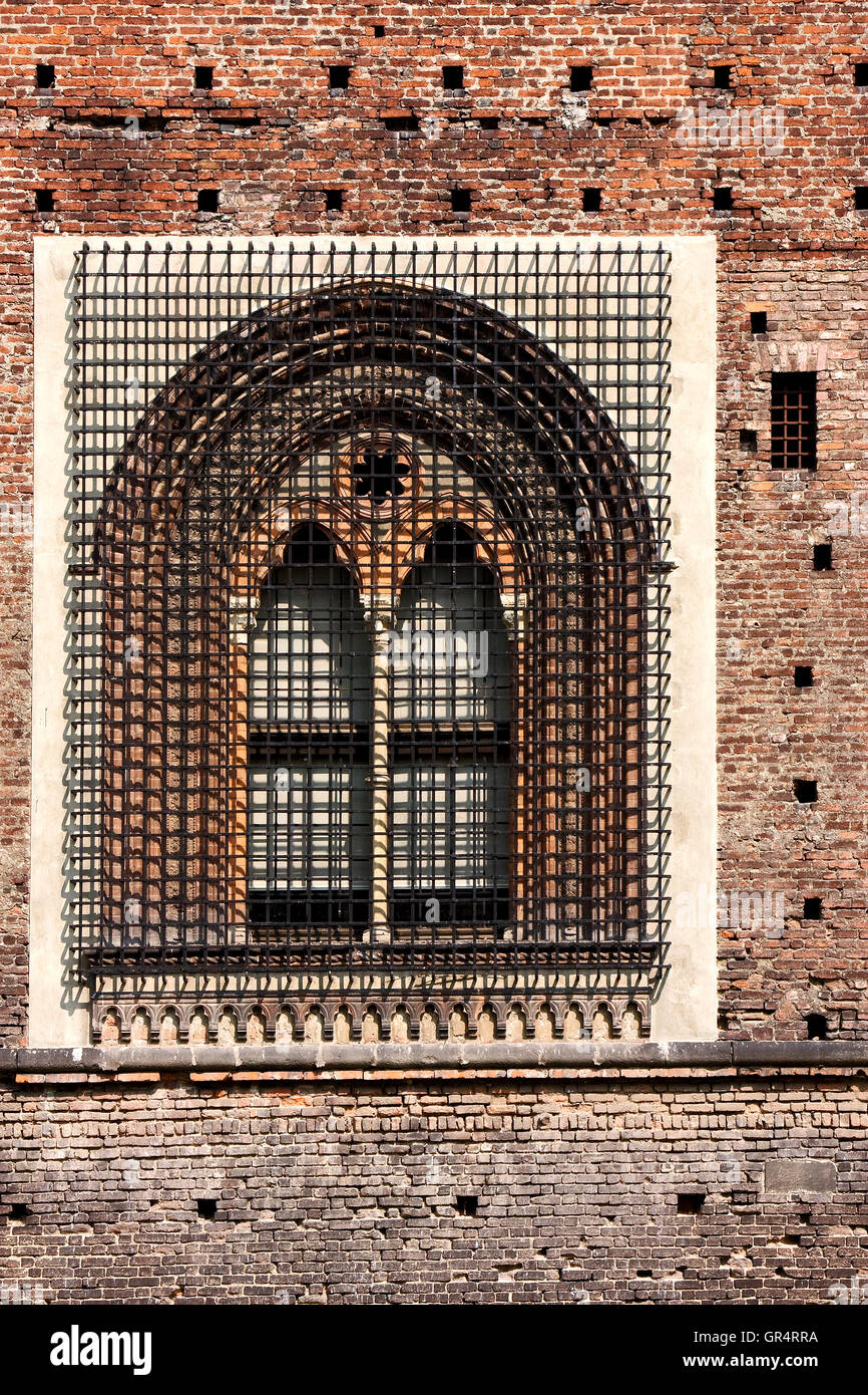 brown castle brick window Stock Photo - Alamy