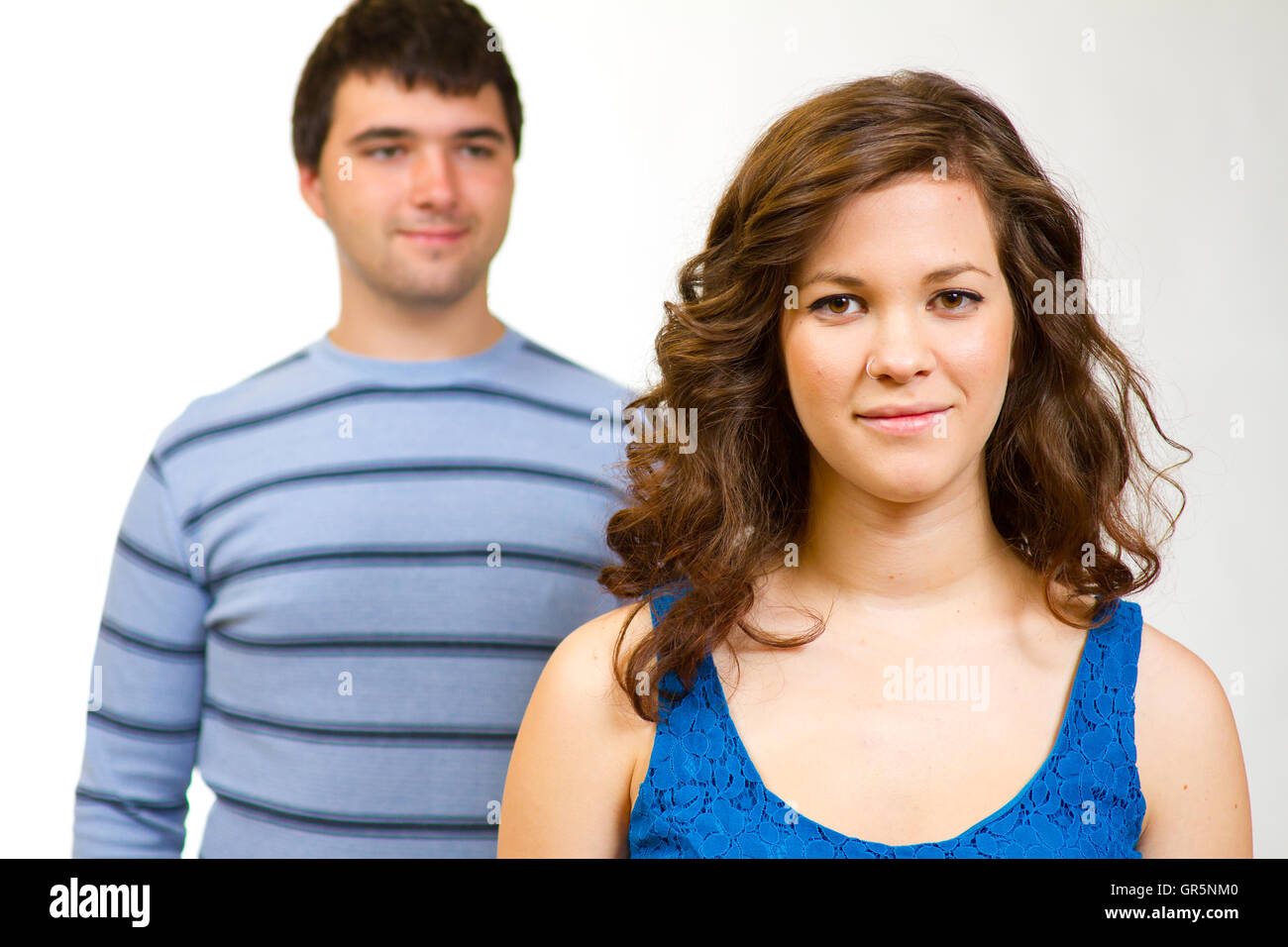 Attractive Couple Isolated Stock Photo - Alamy