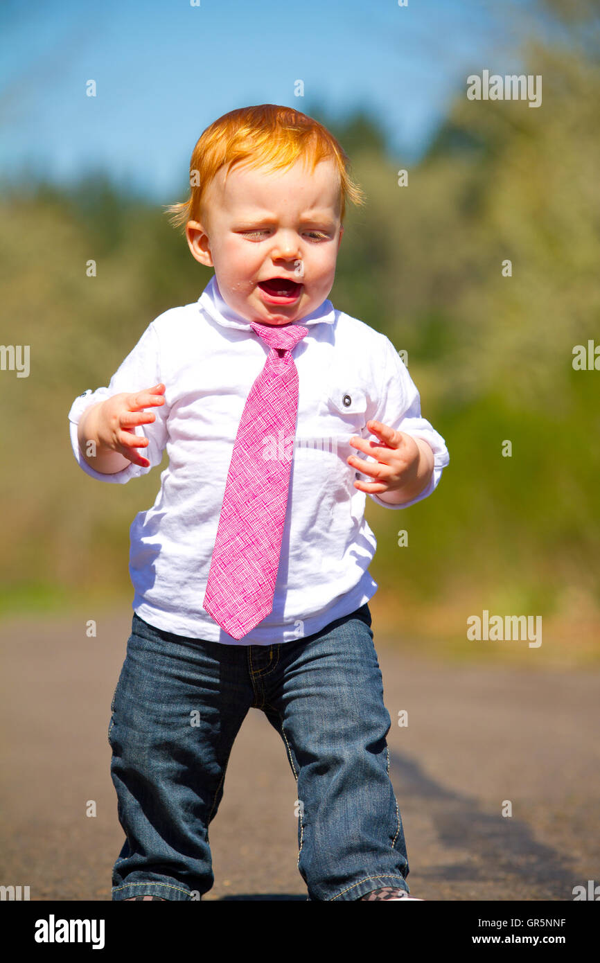 Happy baby toddler running outside hi-res stock photography and images ...