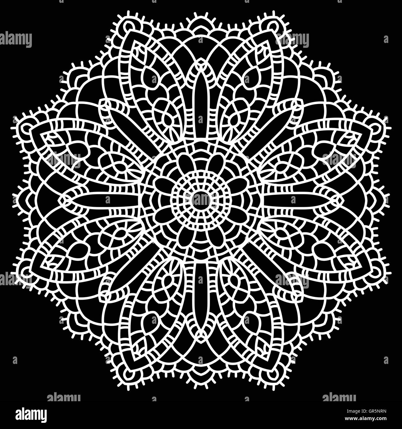 Crochet lace mandala Stock Vector Image & Art - Alamy