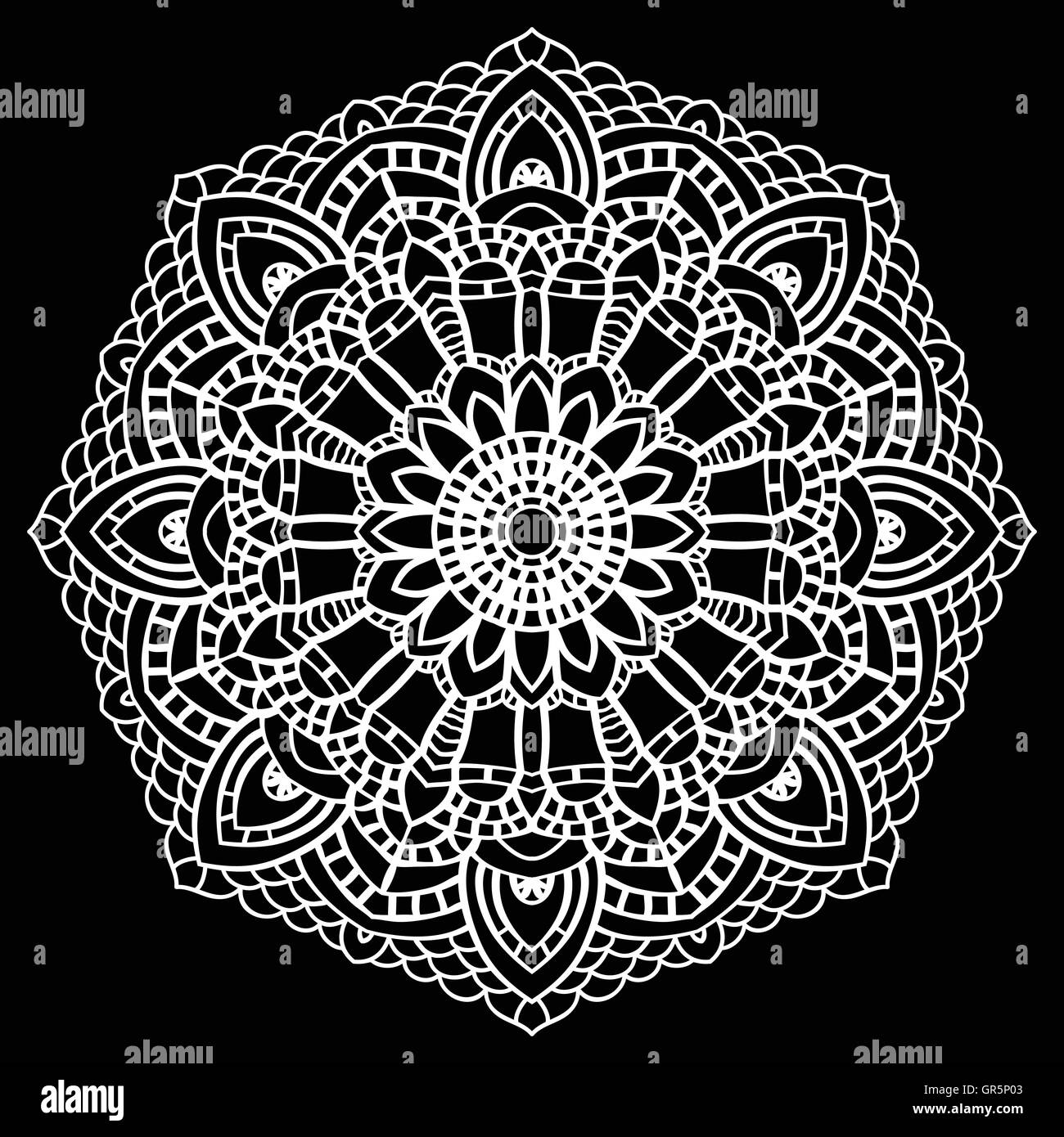 Crochet lace mandala Stock Vector Image & Art - Alamy