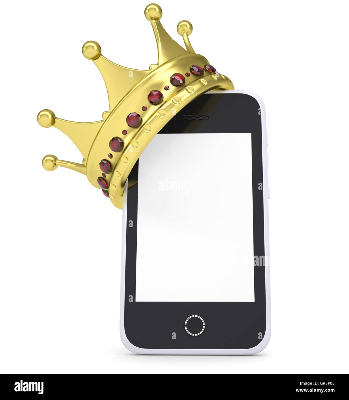 Crown on the smartphone Stock Photo - Alamy