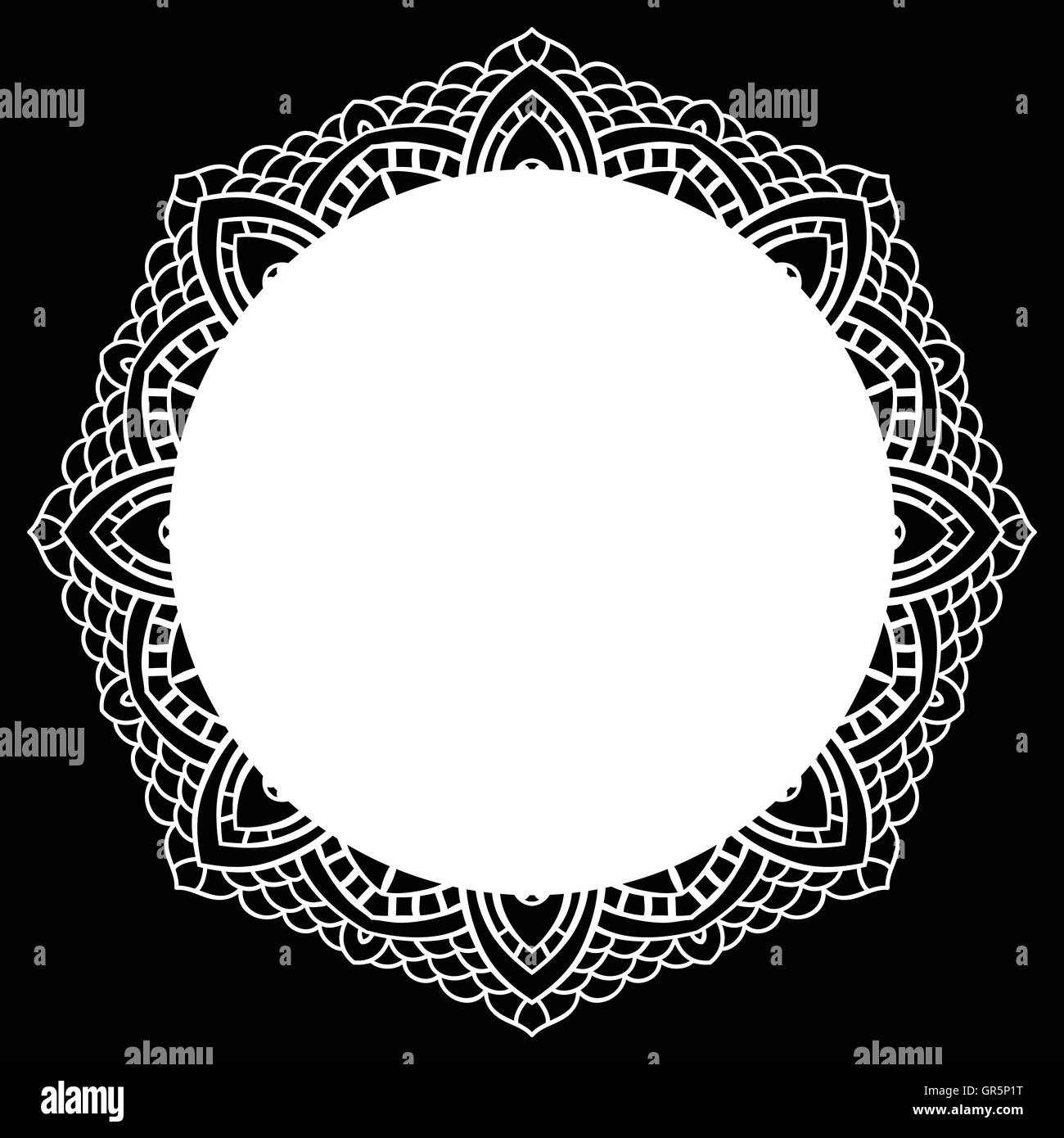 Crochet lace mandala Stock Vector Image & Art - Alamy