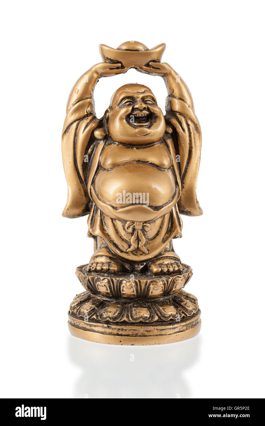Small happy Buddha standing Stock Photo - Alamy