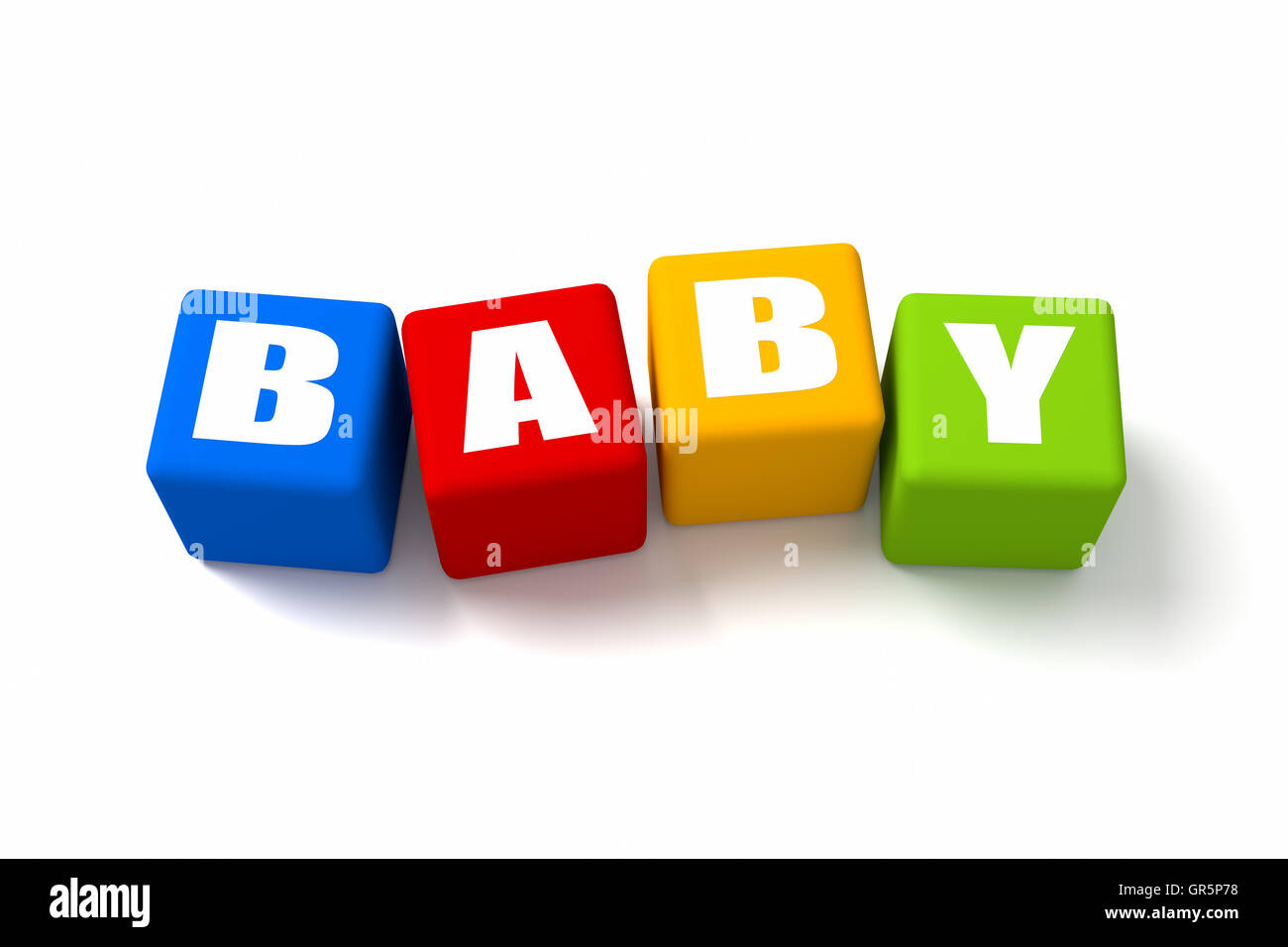 Baby Colored Cubes Stock Photo - Alamy