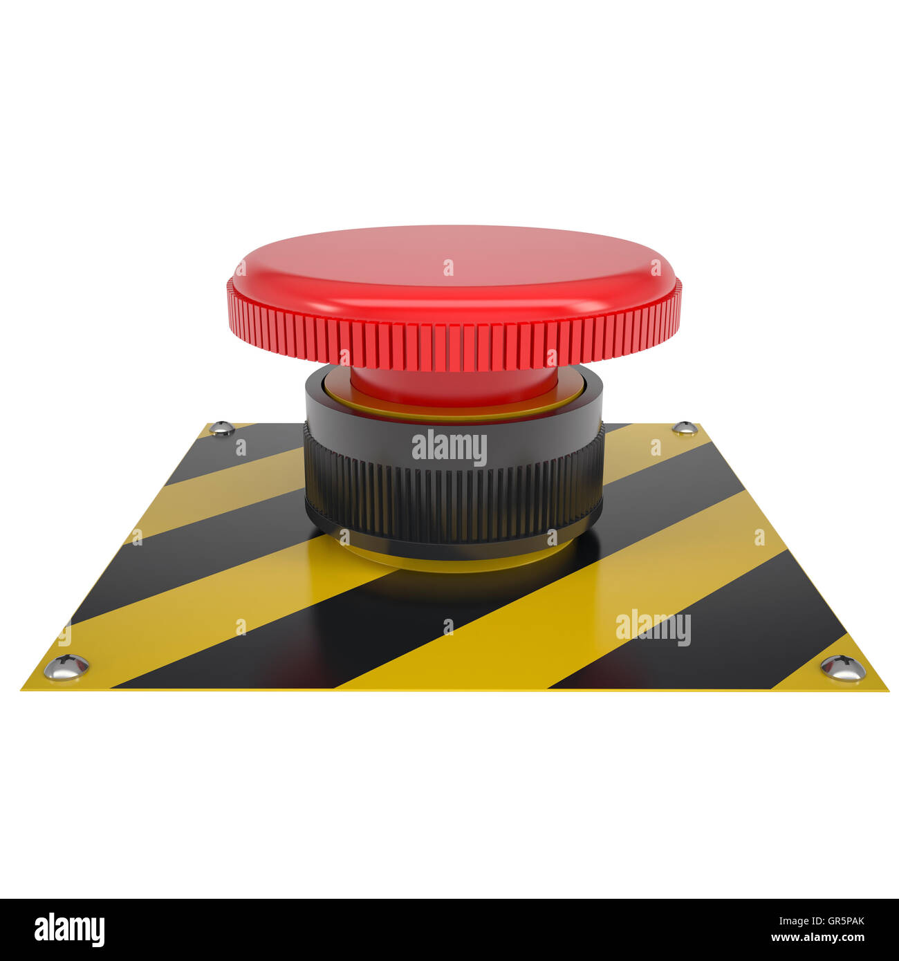 The red button on the base Stock Photo - Alamy