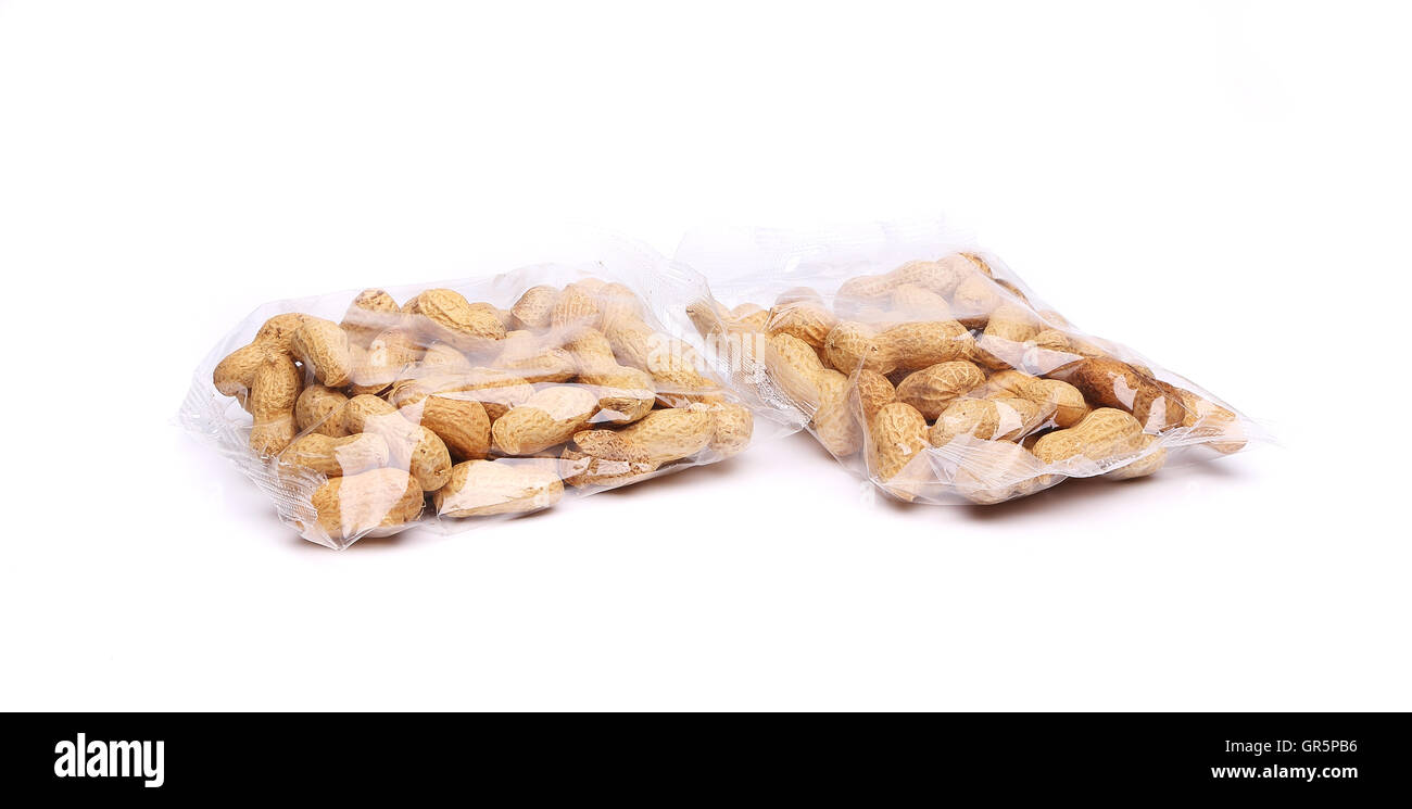 Two plastic bags of peanuts Stock Photo - Alamy
