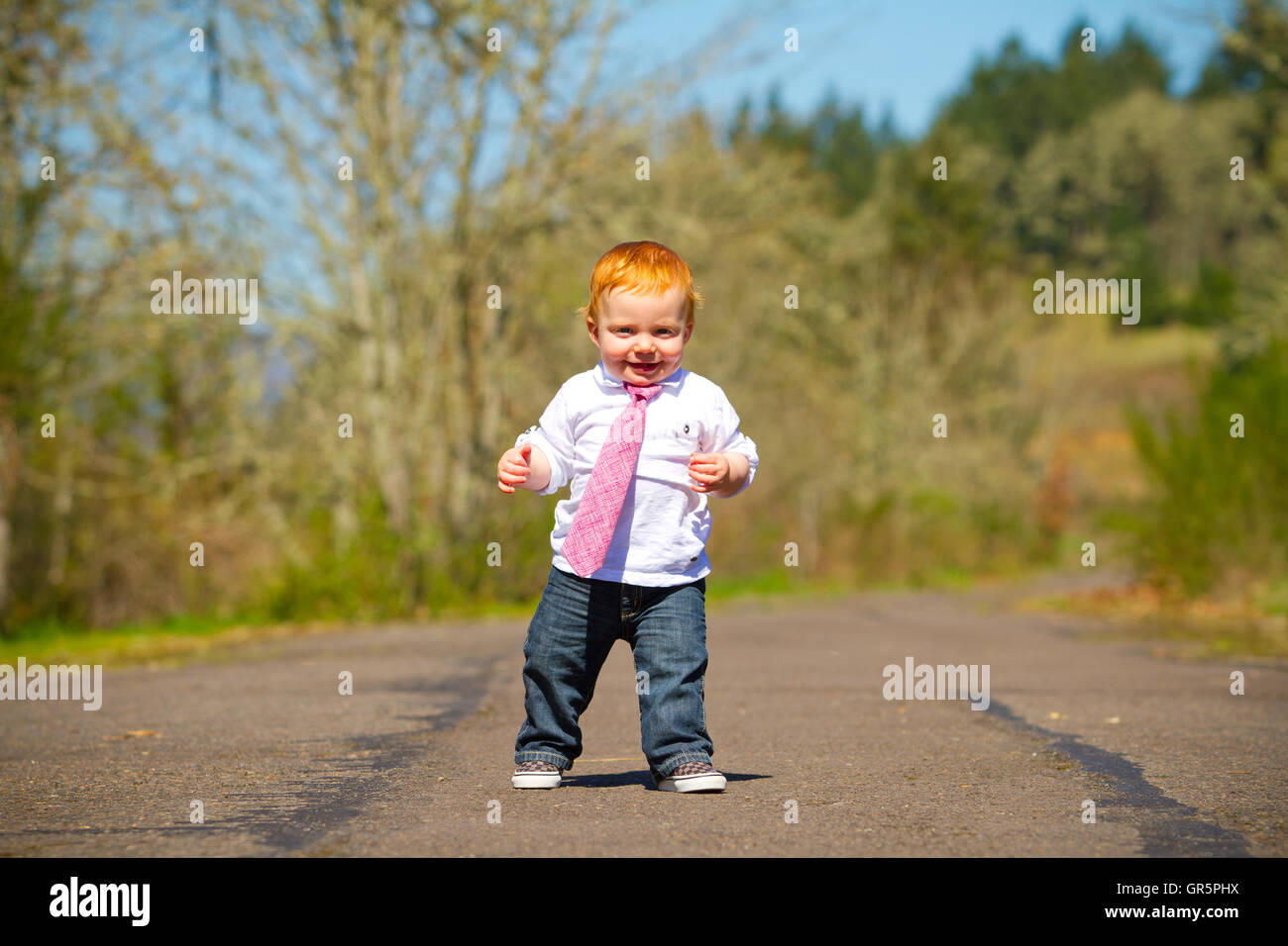Baby First Steps Stock Photo - Alamy