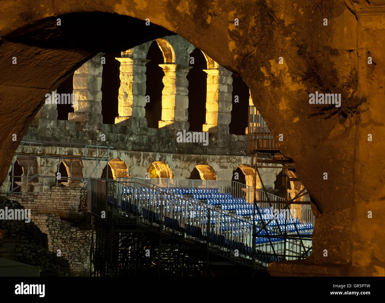 Amphitheater in Pula Stock Photo - Alamy