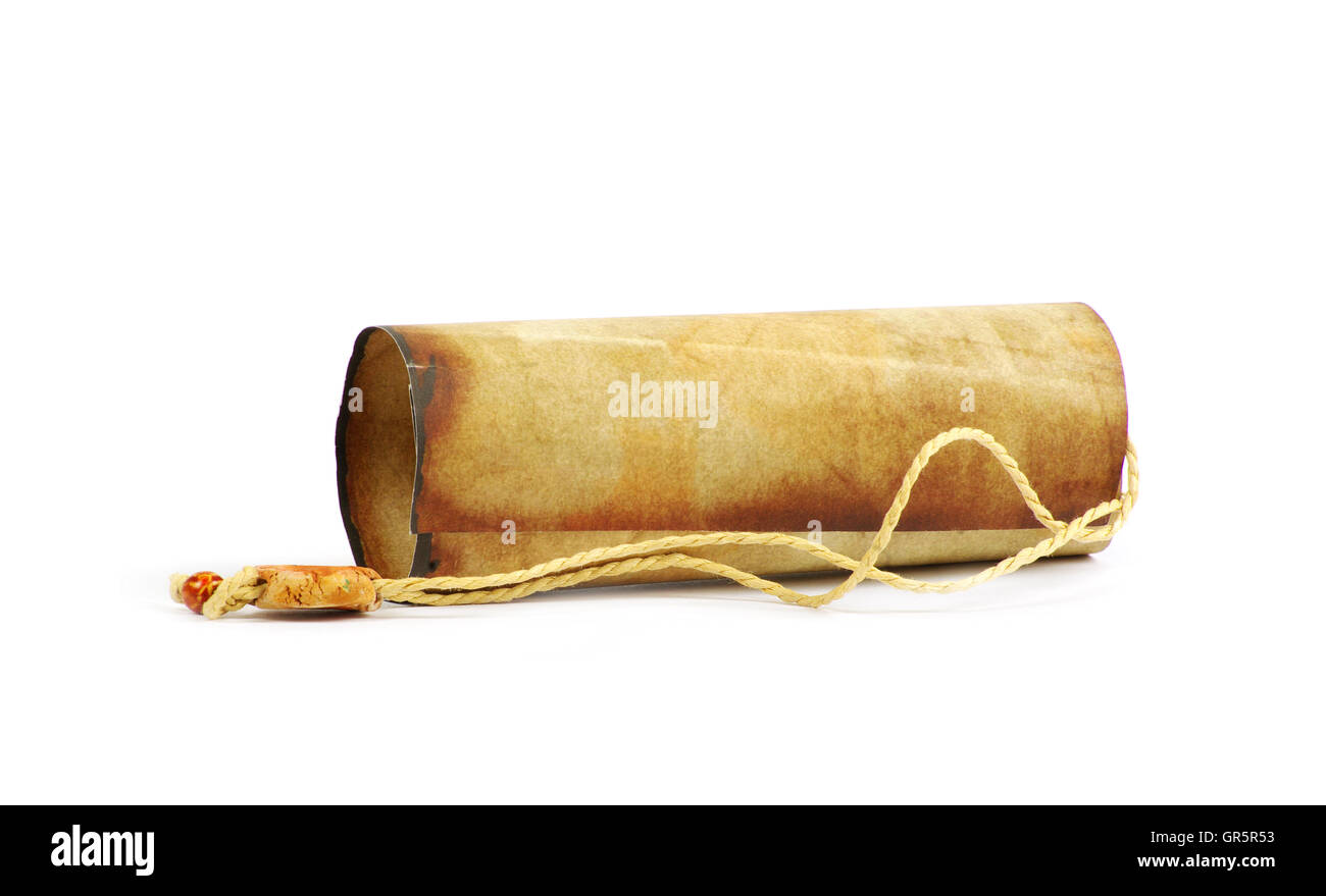 Old rolled paper Stock Photo - Alamy