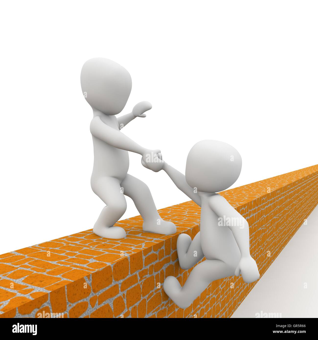 Help over wall Stock Photo - Alamy