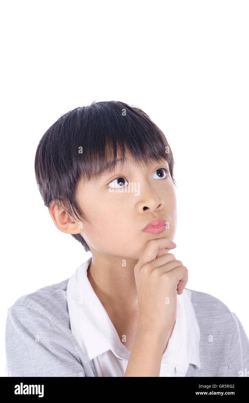 Kid thinking doubt hi-res stock photography and images - Alamy